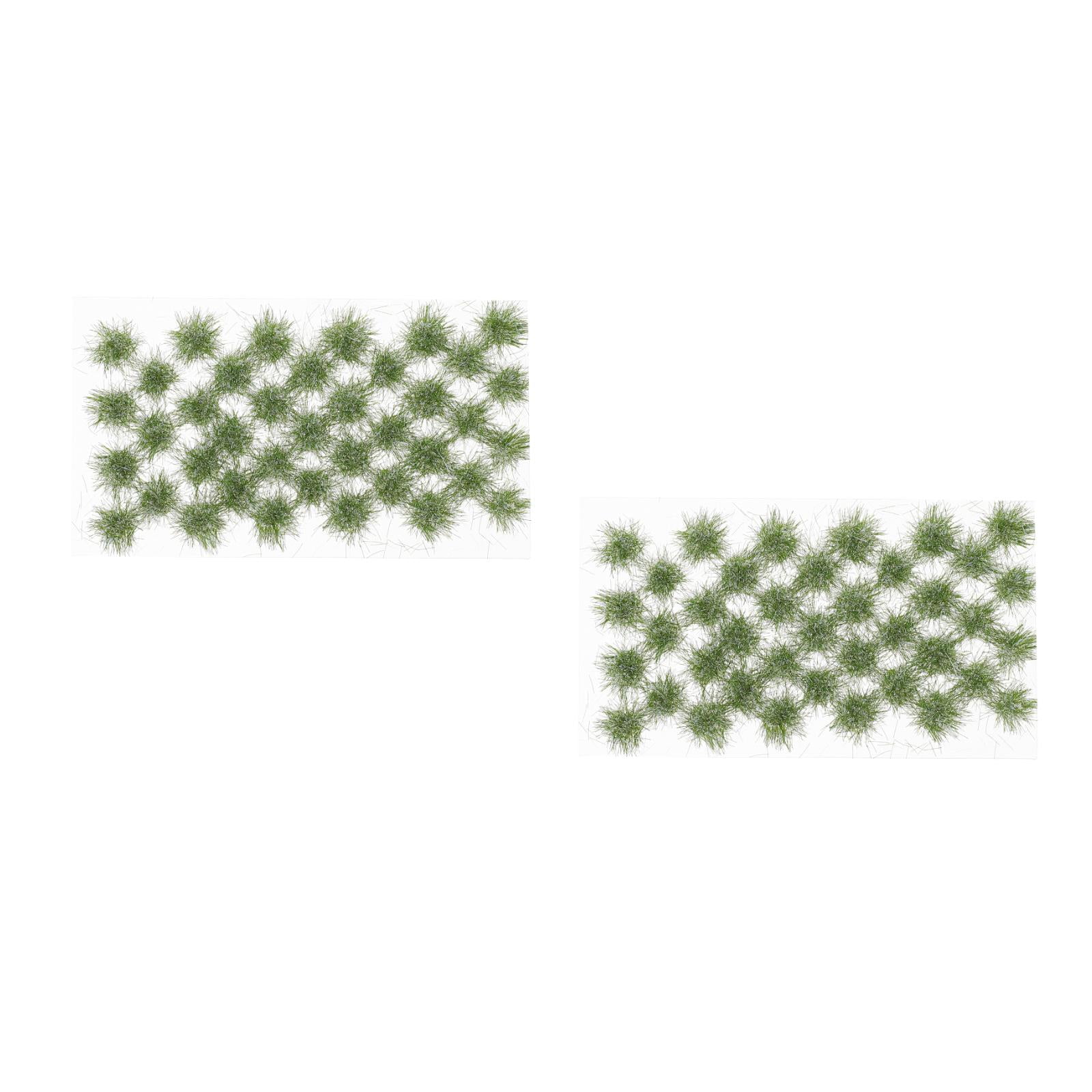 2 Boxes Artificial Grass Clusters Model Trees Plant Mini House Plants ...
