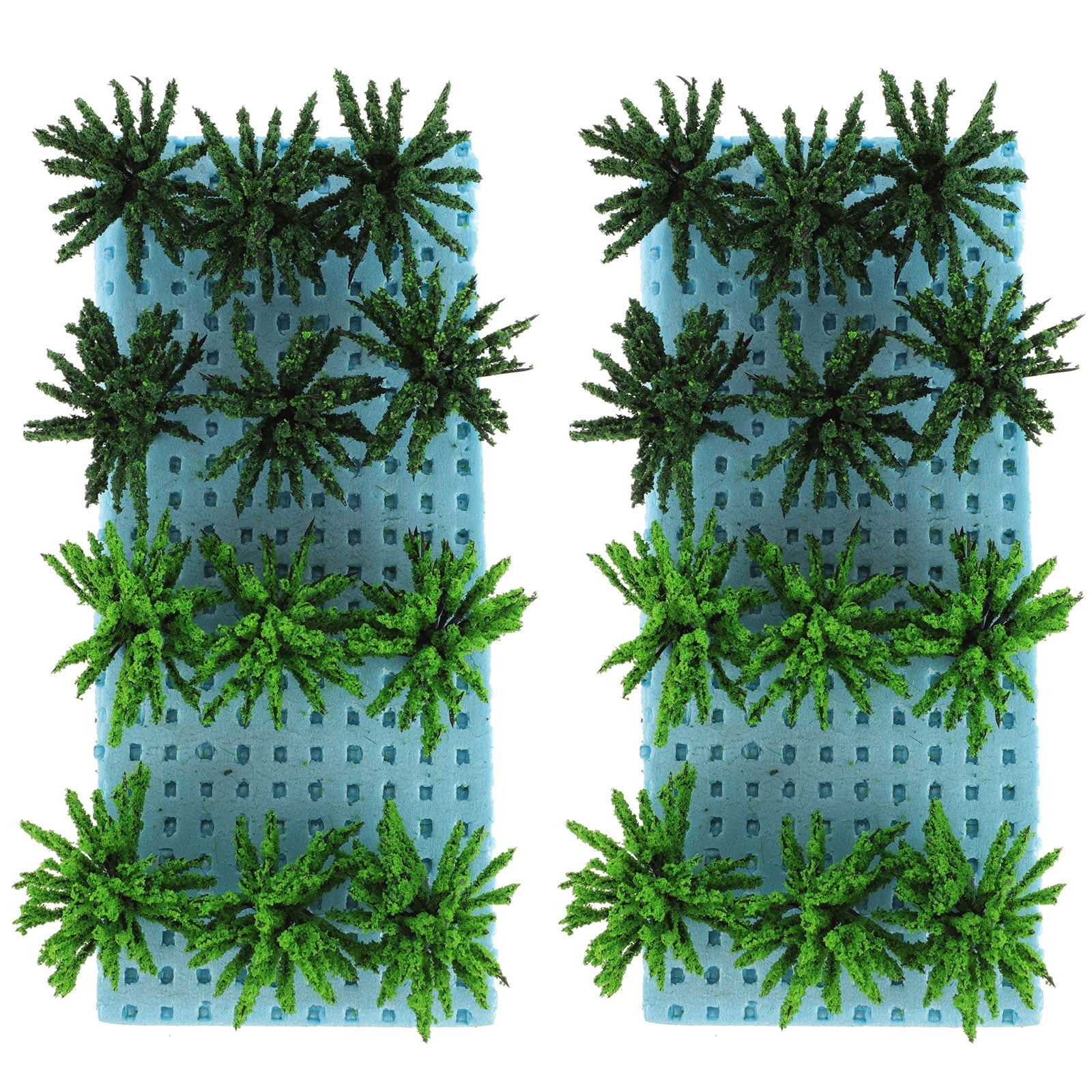 2 Boxes Artificial Grass Moss Bush Grove Model Miniature Decorations ...