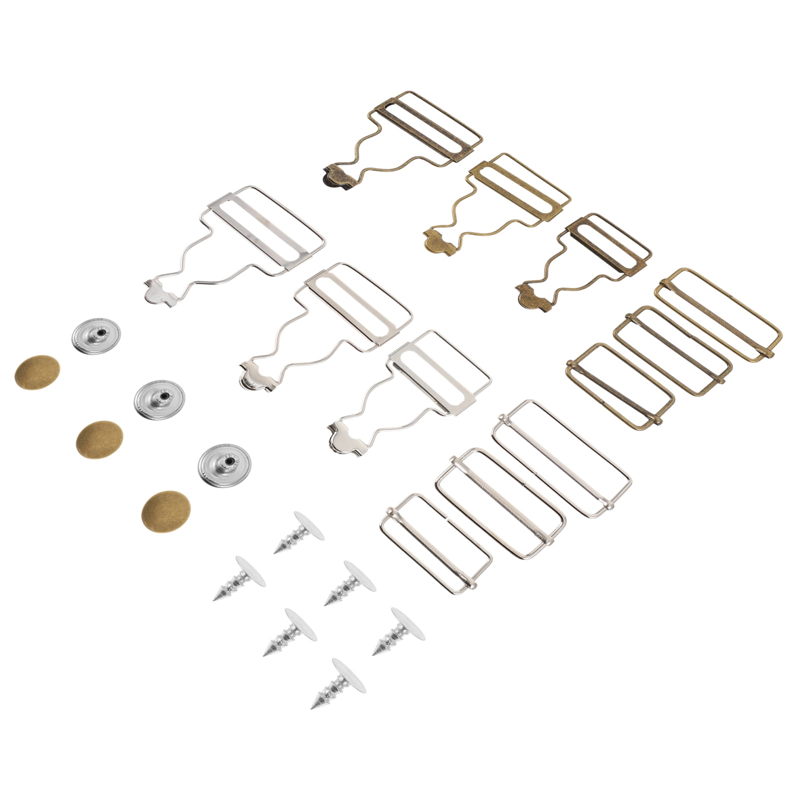 2 Boxes Bib Buckle No- Sew Buttons for Overalls Iron Fastener - Walmart.com