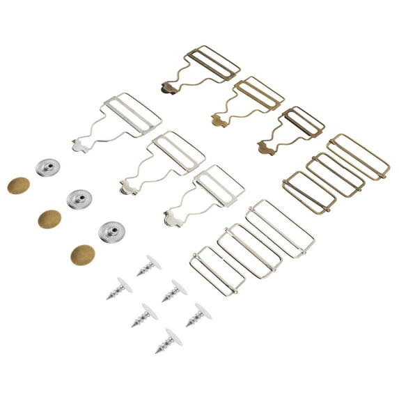 2 Boxes Bib Buckle No- Sew Buttons for Overalls Iron Fastener - Walmart.com