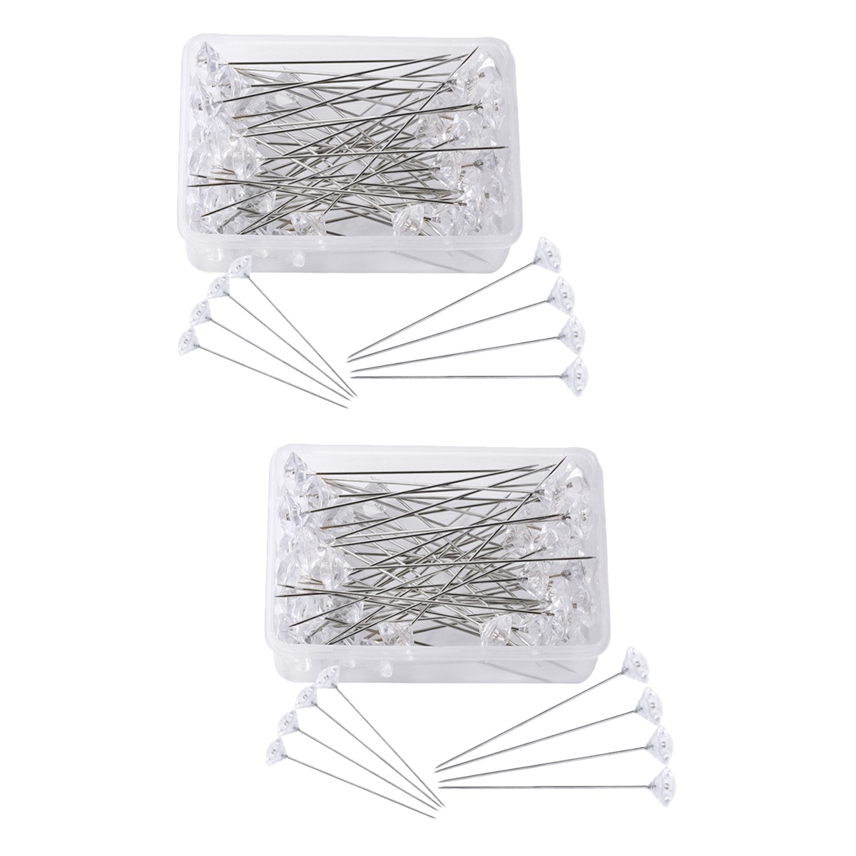 2 Boxes Durable Corsage Pin Diamond Shaped Head Pin Wedding Bouquet Pin ...