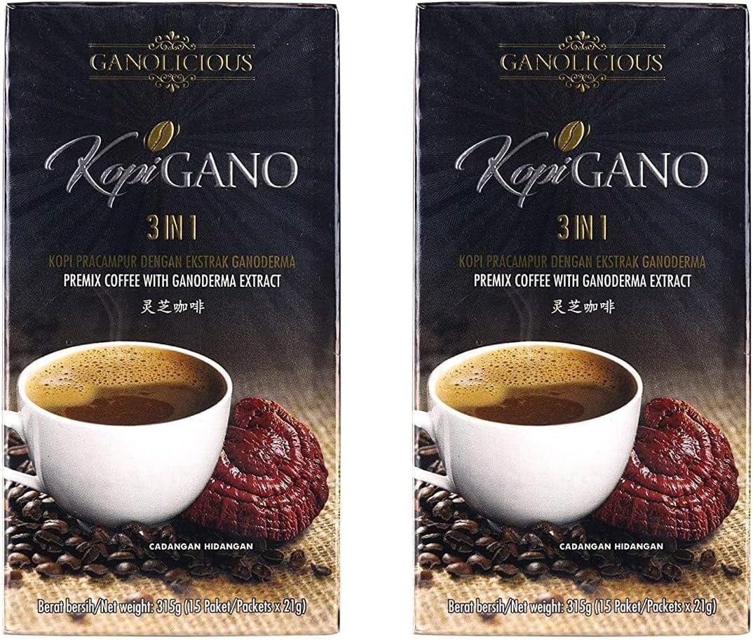 2 Boxes GanoCafe 3 in 1 Ganoderma Healthy Latte Coffee FREE Zrii Rise ...