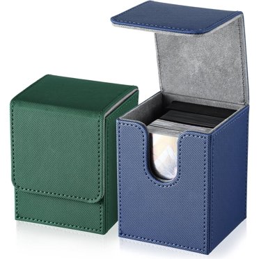 Large 3-Tray Card Storage Box, Faux Leather, 220+ Sleeved Cards, for ...