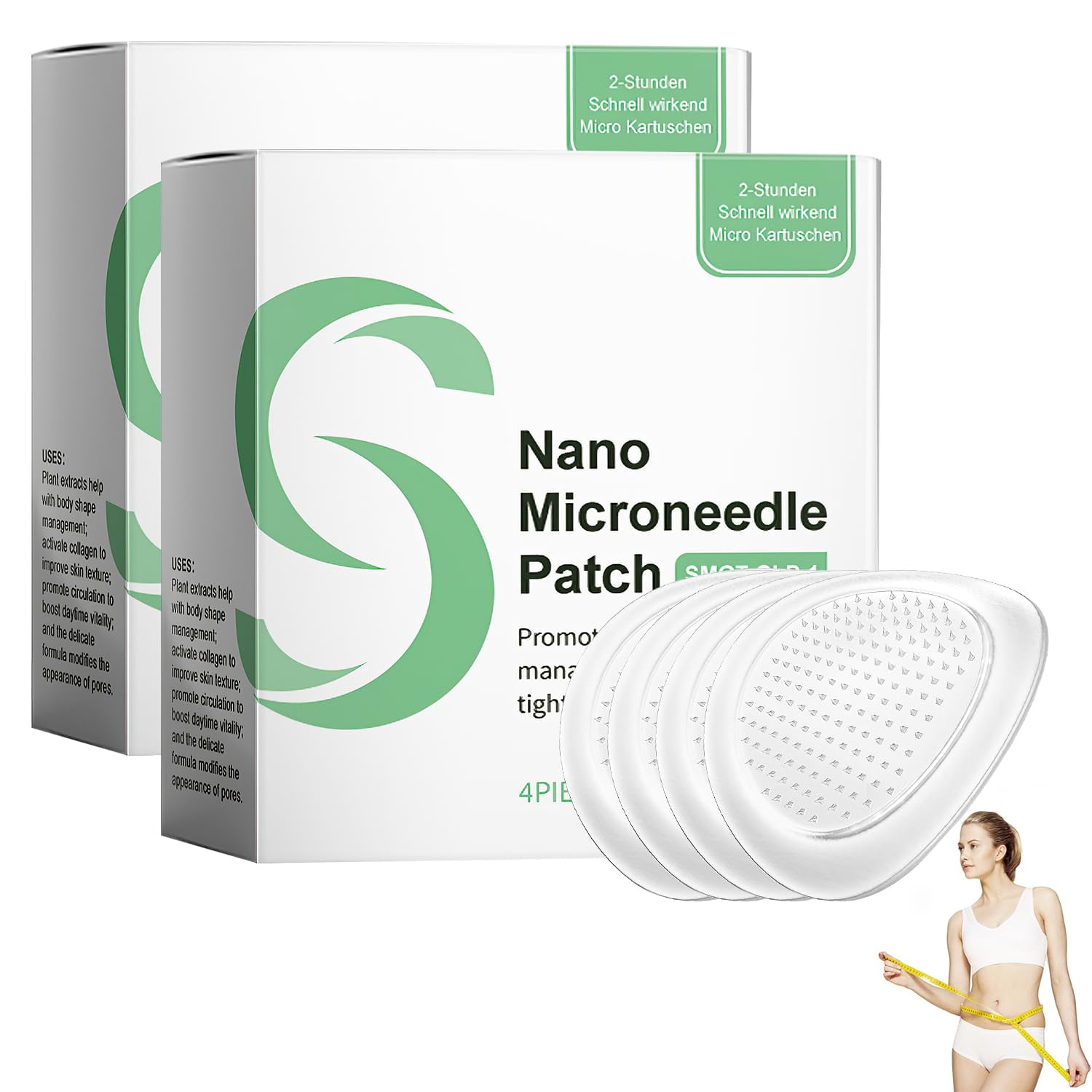 2 Boxes SMGT-GLP-1 Nano Patch, Firming Skin and Body Shaping Care Patch, Body Care Pat-ch Gentle ...