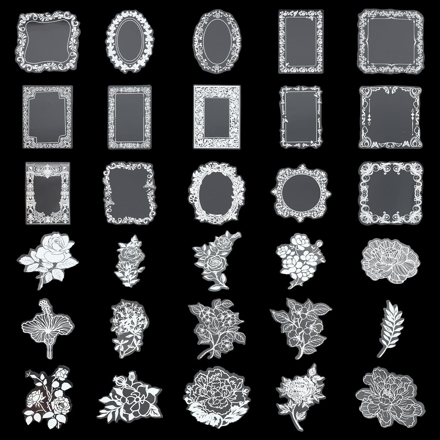 2 Boxes Vintage Scrapbooking Supplies Pack 60Pcs Cutout Lace Scrapbook ...