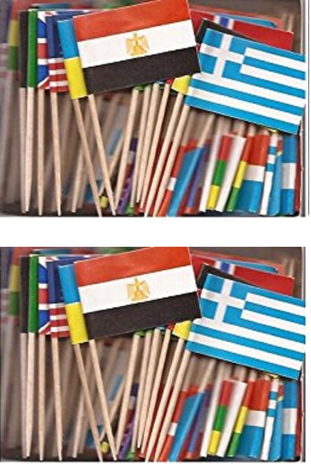 Walmart: 200 Assorted World Toothpick Flags in 2 Boxes, Small Country ...