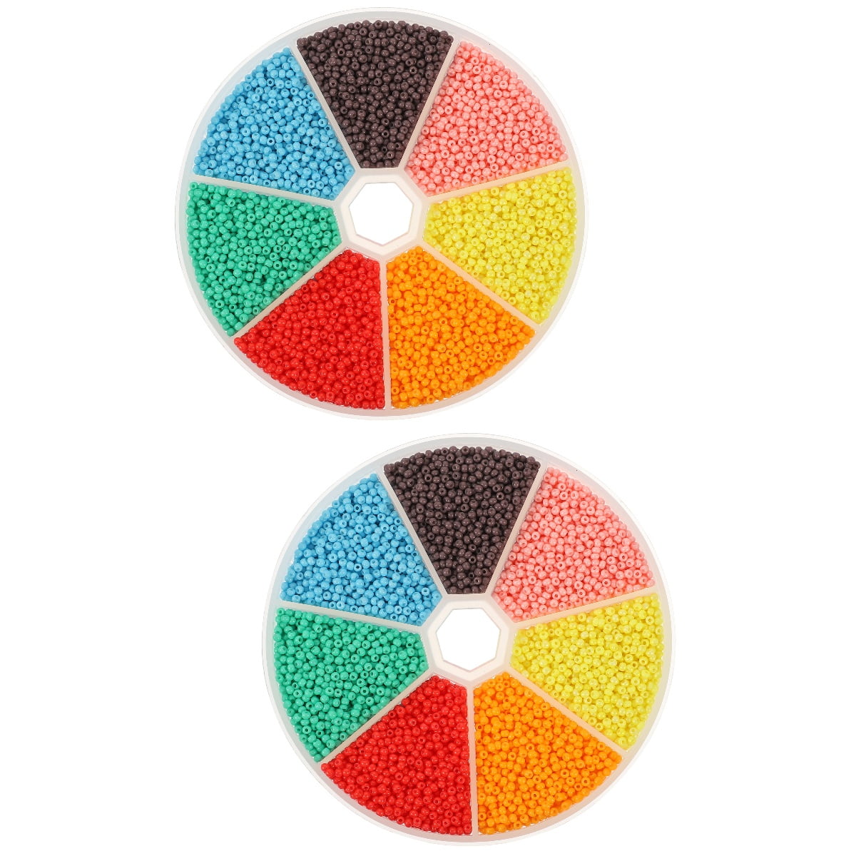 2 Boxes of Handcraft Making Bead Bracelet Pendant Glass Bead Colorful ...