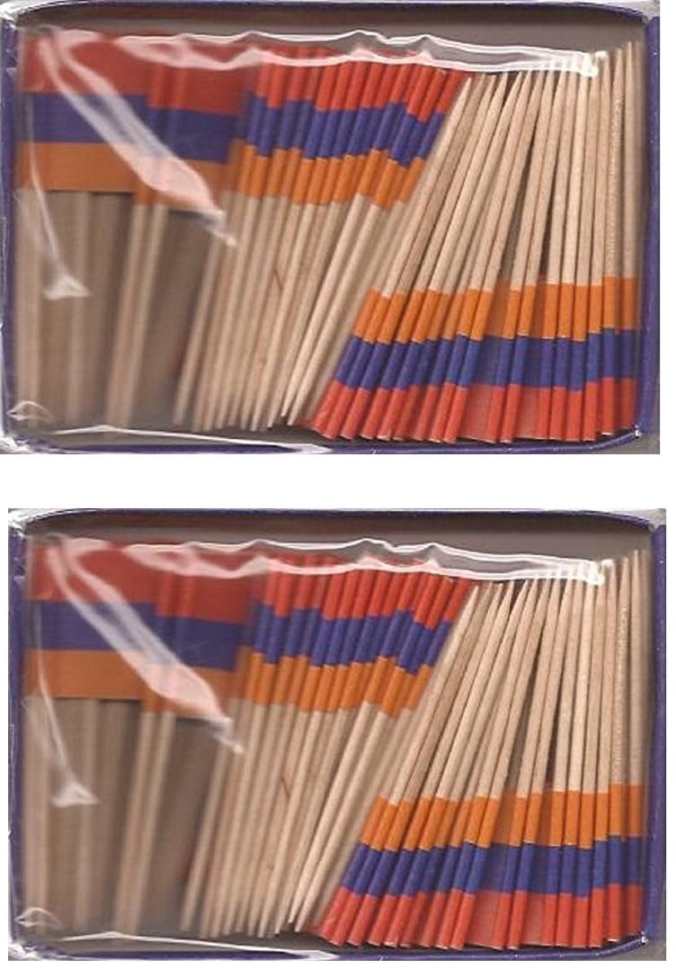 2 Boxes of Mini Armenia Toothpick Flags, 200 Small Armenian Flag ...