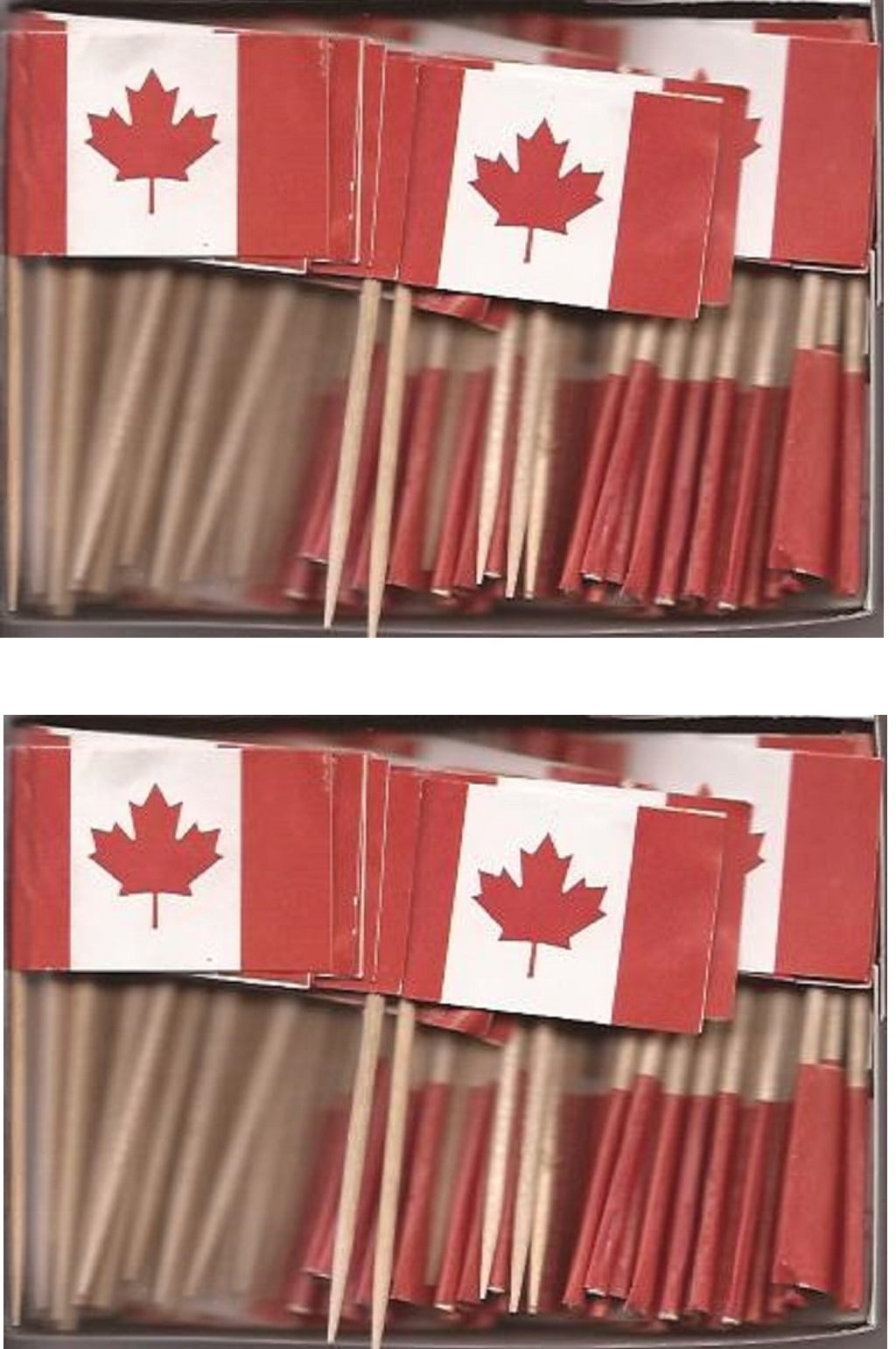2 Boxes of Mini Canada Toothpick Flags, 200 Small Canadian Flag ...