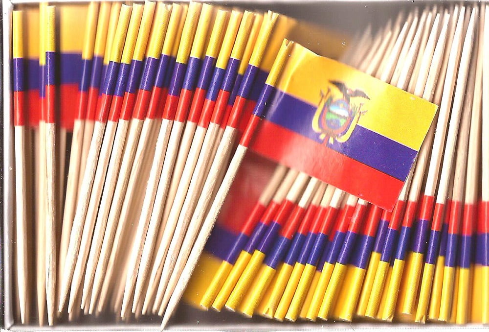 2 Boxes of Mini Ecuador Toothpick Flags, 200 Small International Flag ...