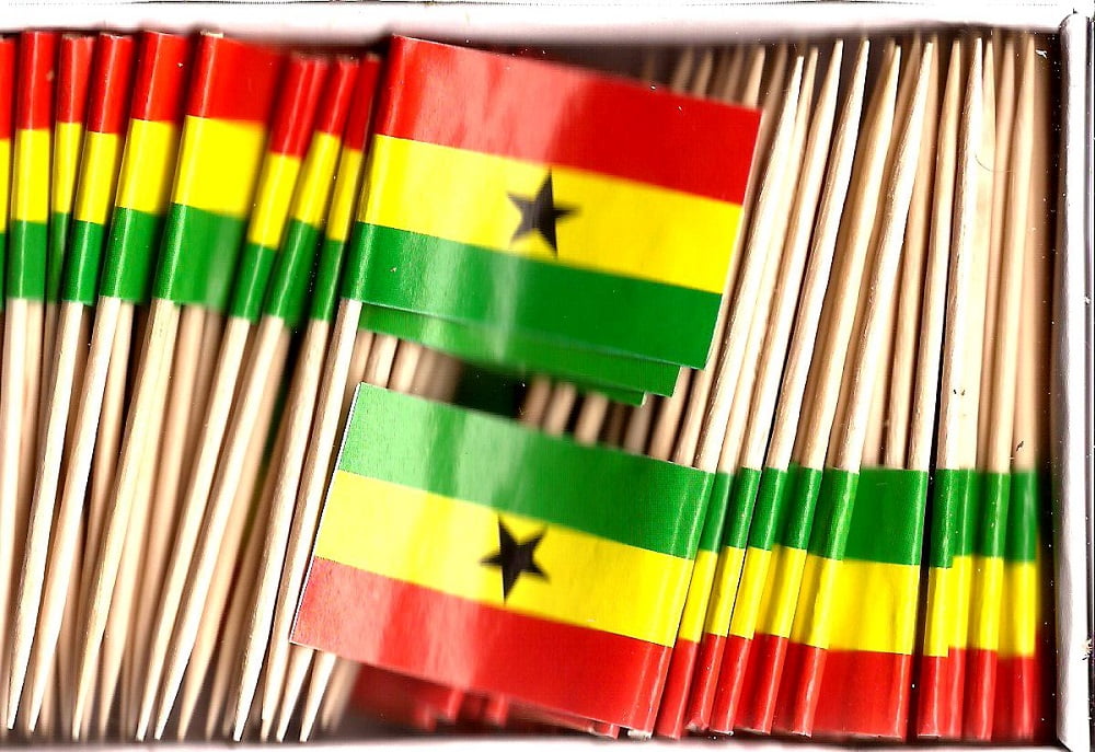 2 Boxes of Mini Ghana Toothpick Flags, 200 Small International Flag ...