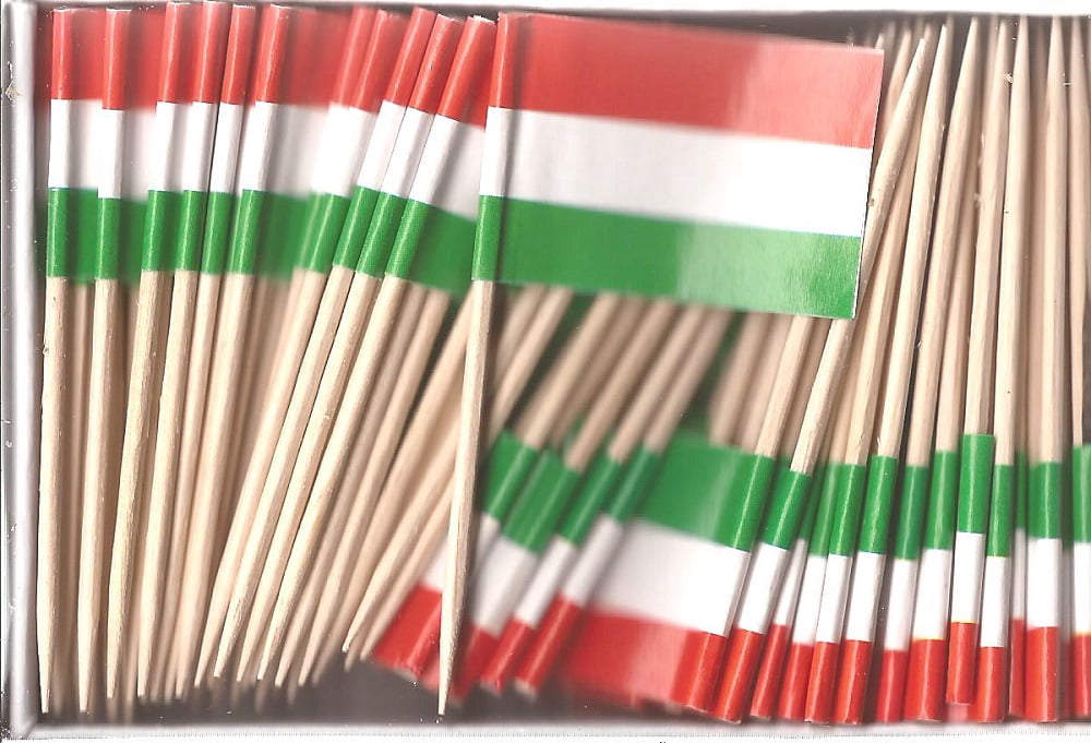 2 Boxes of Mini Hungary Toothpick Flags, 200 Small International Flag ...