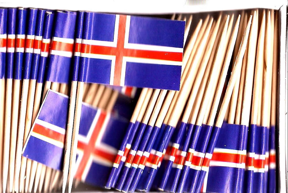 2 Boxes of Mini Iceland Toothpick Flags, 200 Small International Flag ...