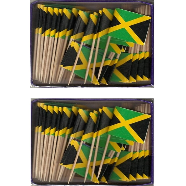 2 Boxes of Mini Jamaica Toothpick Flags, 200 Small Jamaican Flag ...