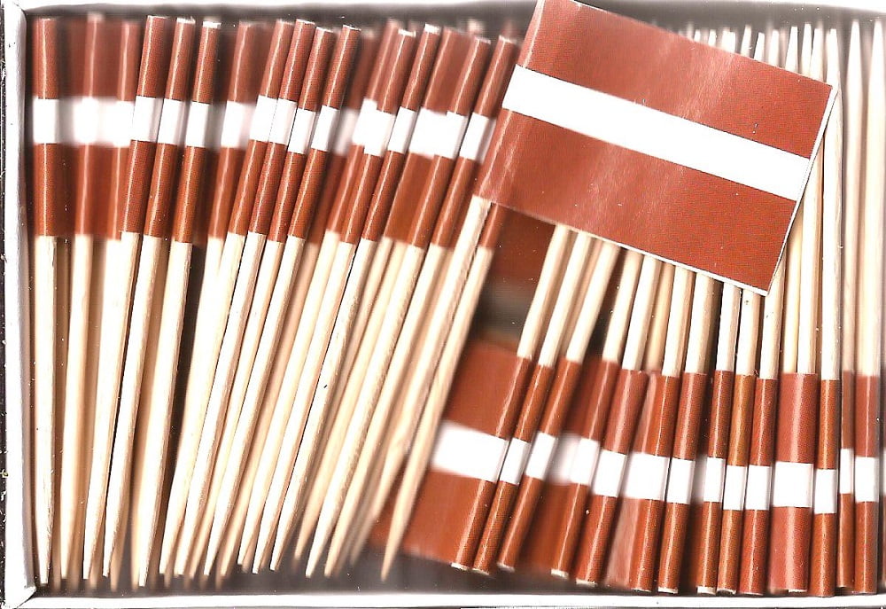 2 Boxes of Mini Latvia Toothpick Flags, 200 Small International Flag ...