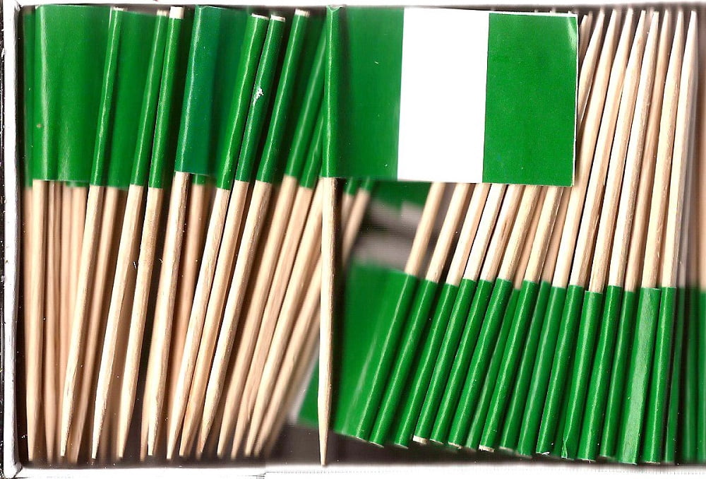 2 Boxes of Mini Nigeria Toothpick Flags, 200 Small International Flag ...
