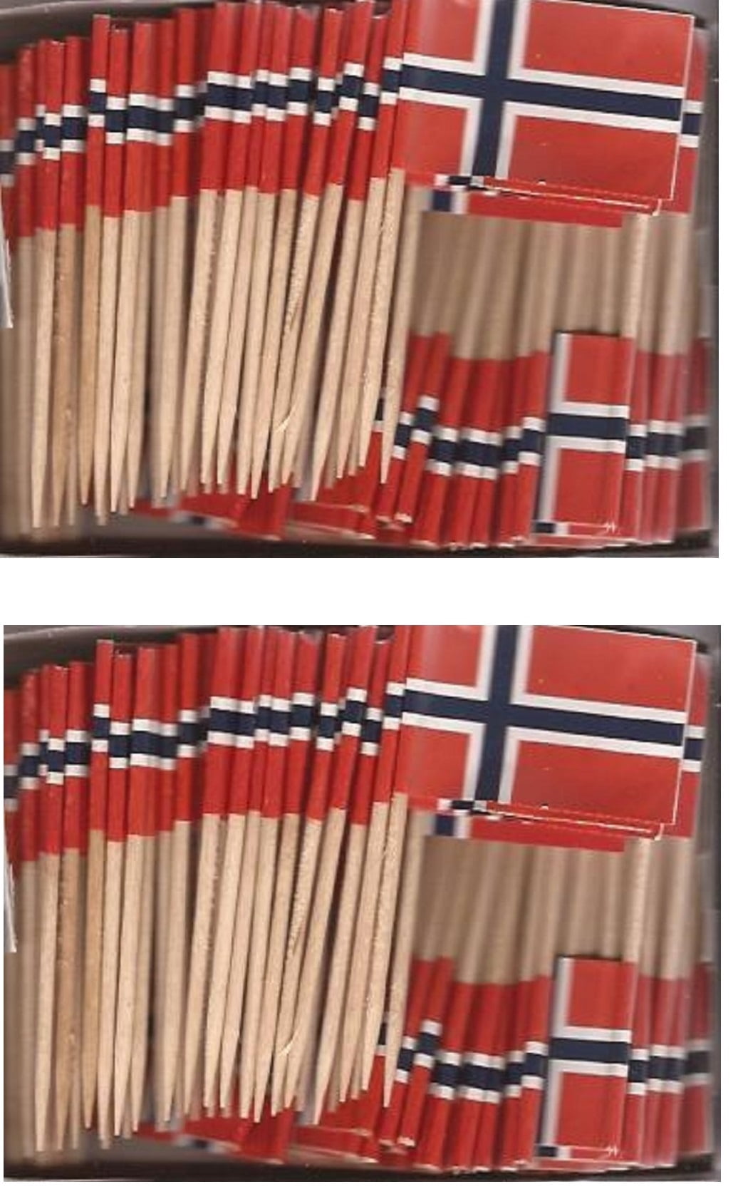 2 Boxes of Mini Norway Toothpick Flags, 200 Small Norwegian Flag ...