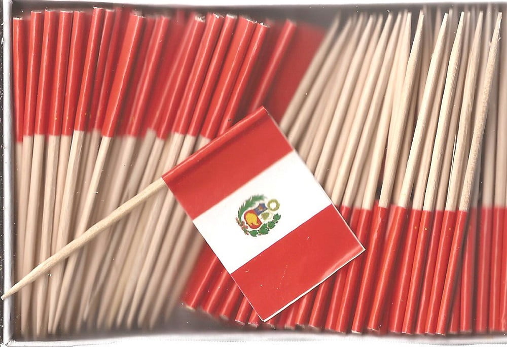 2 Boxes of Mini Peru Toothpick Flags, 200 Small International Flag ...