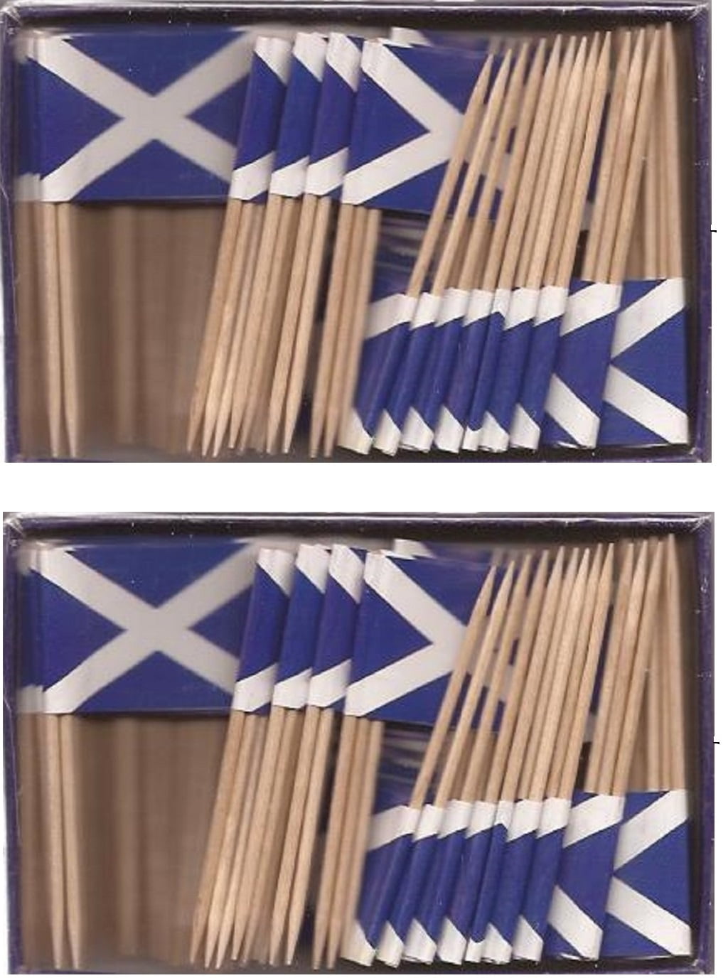 2 Boxes of Mini Scotland Cross Toothpick Flags, 200 Small Scottish ...