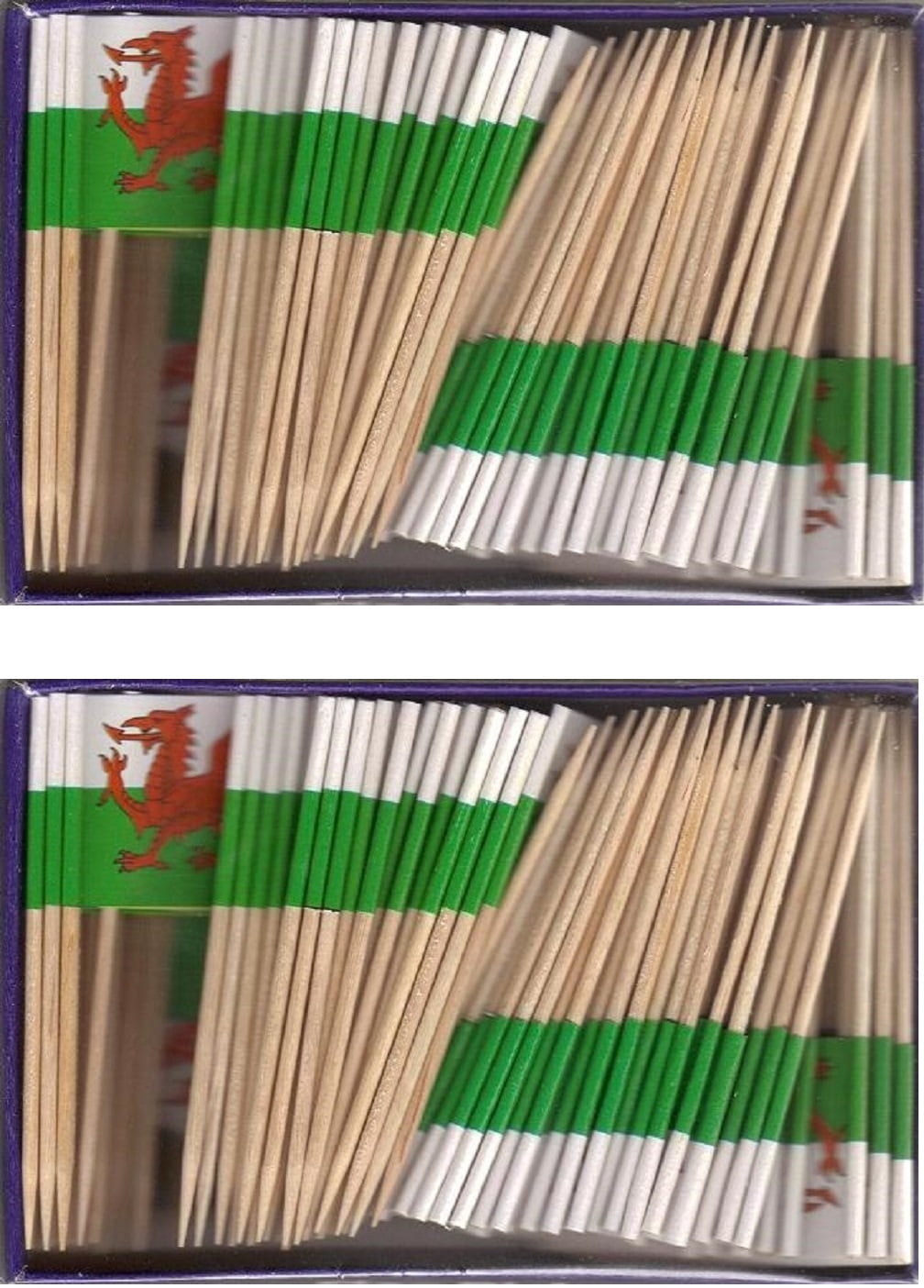 2 Boxes of Mini Wales Toothpick Flags, 200 Small Welsh Flag Toothpicks ...