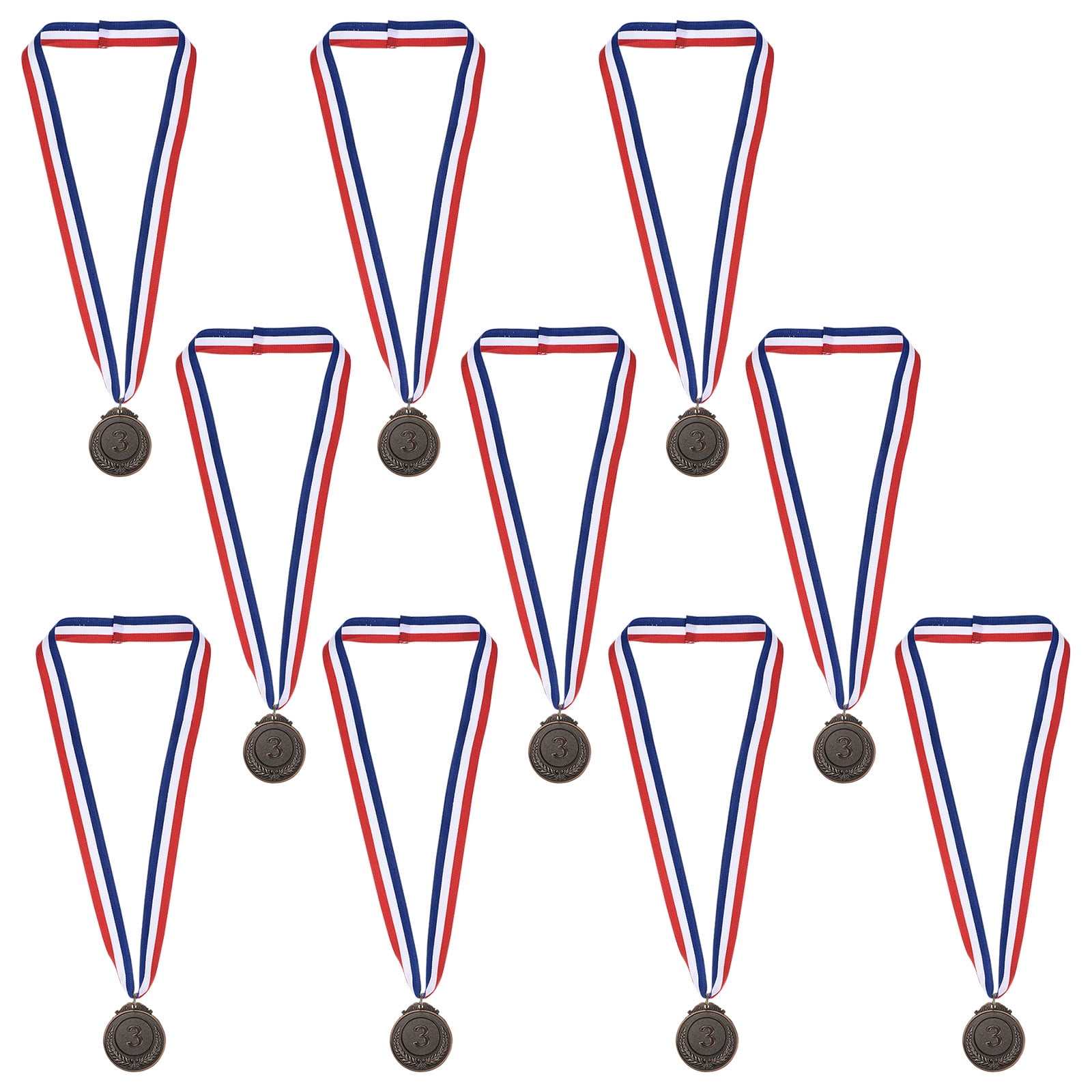 2" Bronze Winner Award Medals Style Medals 3rd Prizes with Ribbon 10 ...