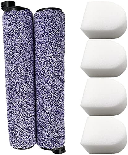2 Brush Rolls and 4 Foam Filters Replacement for Shark WD100 WD101 ...