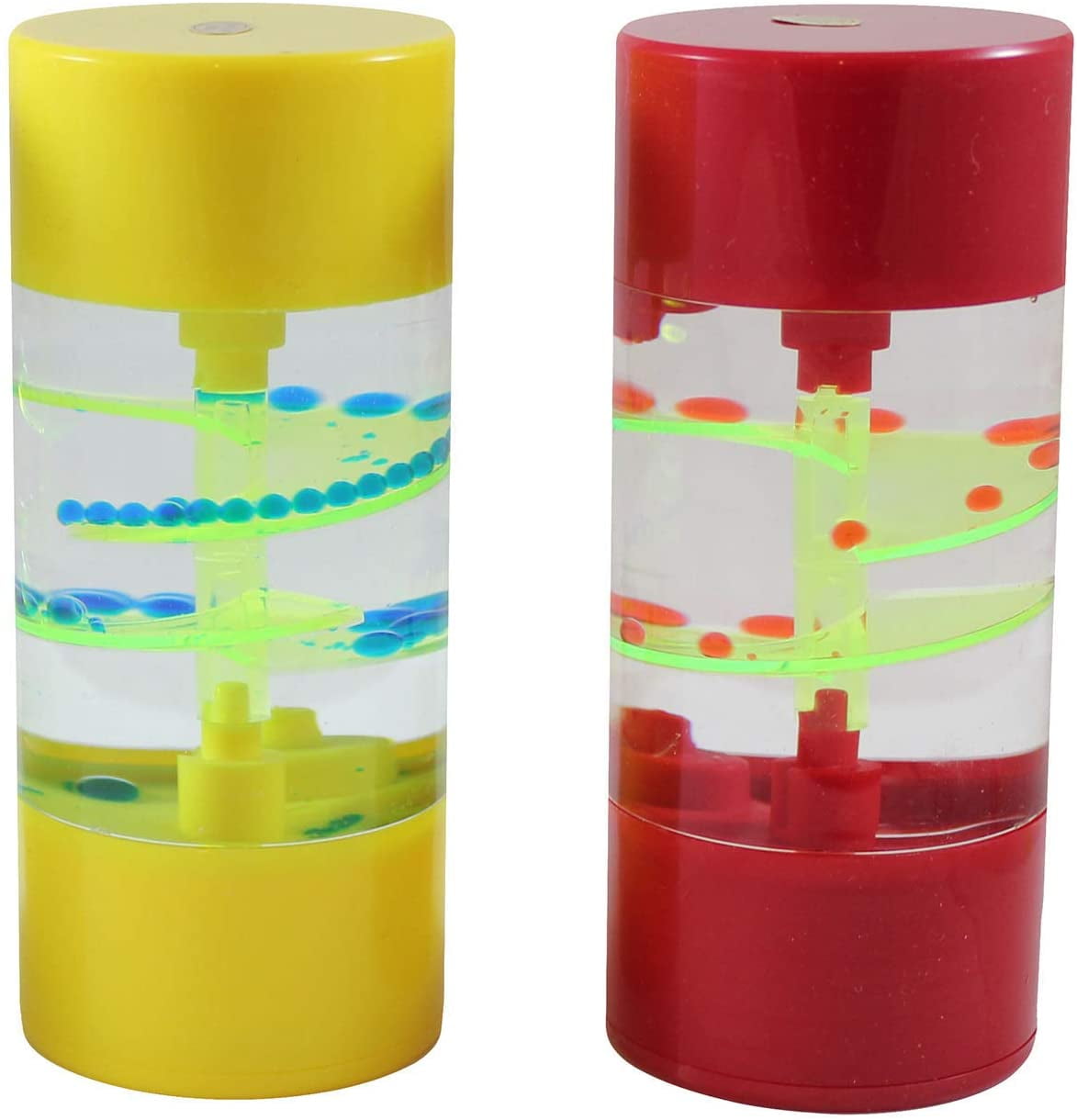 2 Bubble Spiral Liquid Dripping Timer - Calm Down Jar - Soothing and ...