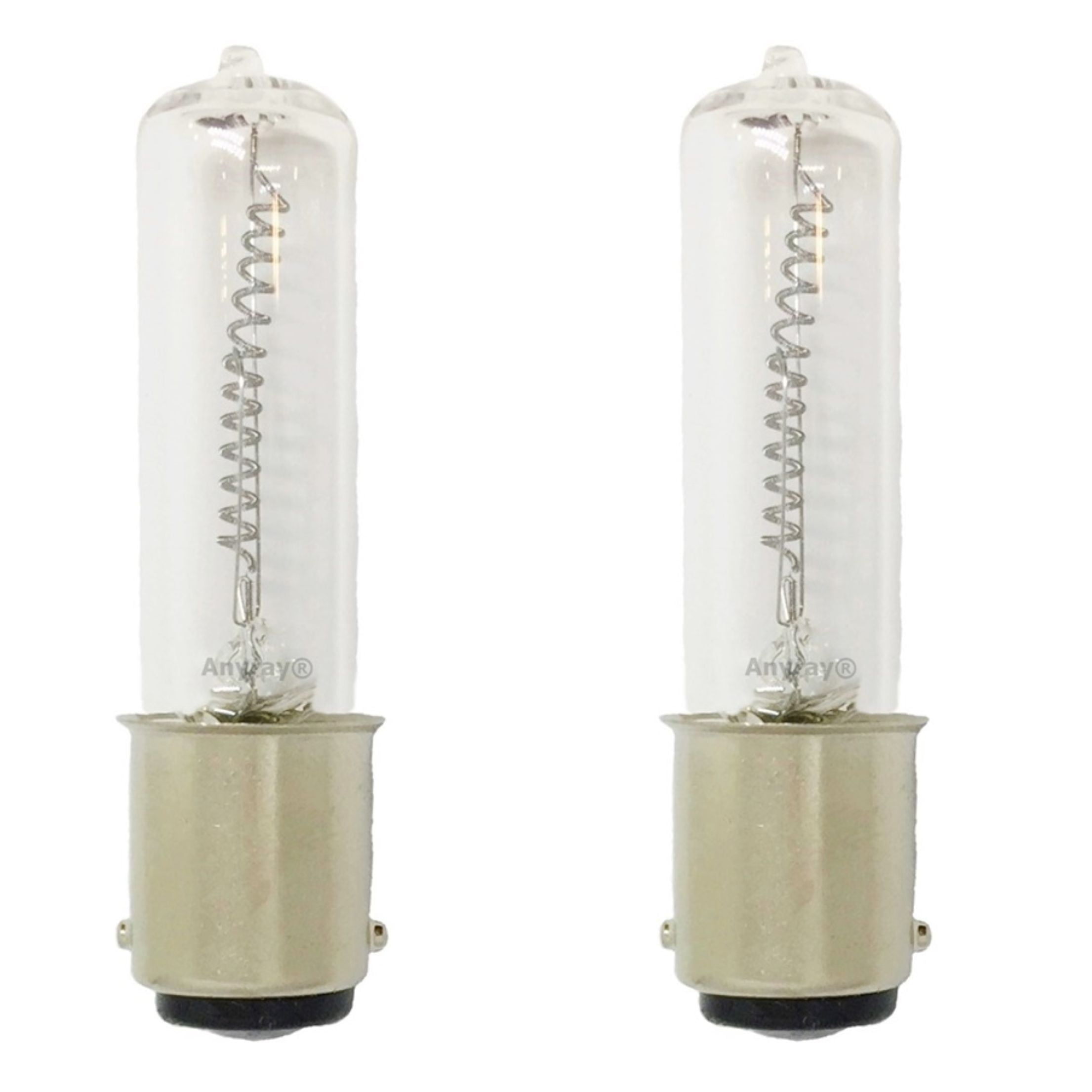 (2)-Bulbs JD BA15D 130V 100W DC Bayonet T4 Light Bulb, CLEAR, 100 Watt ...