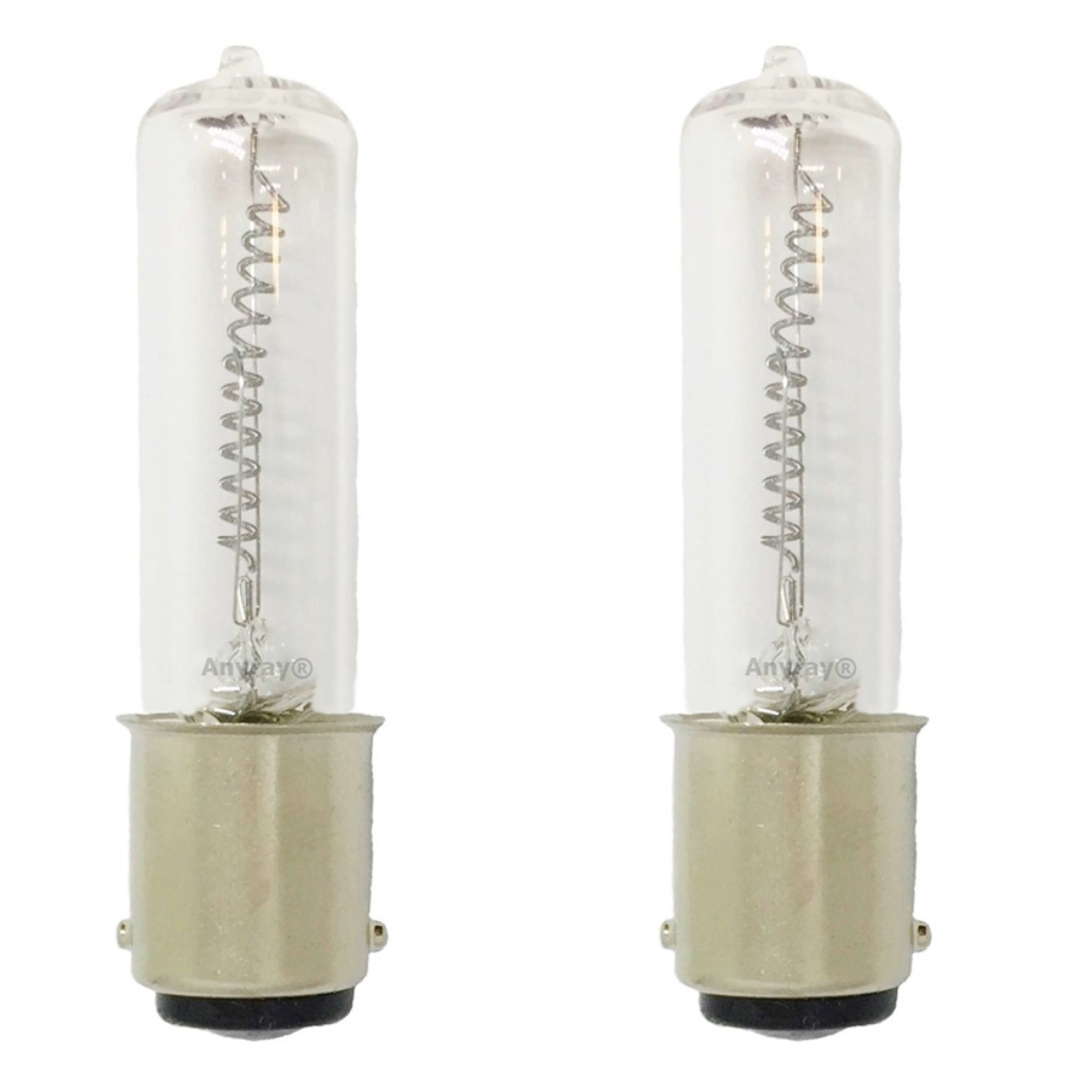 (2)-Bulbs JD Type BA15D 120V 75W DC Bayonet Base T4 75 Watt Light Bulb ...