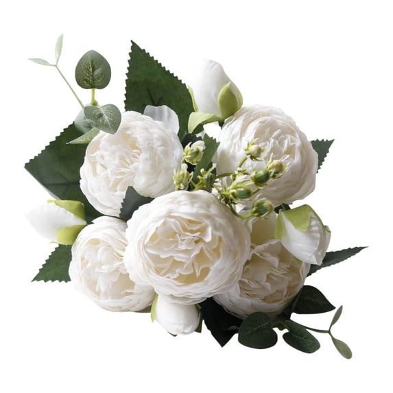 2 Bunches Peony Artificial Flowers Flowers Peonies Bouquets for Wedding ...