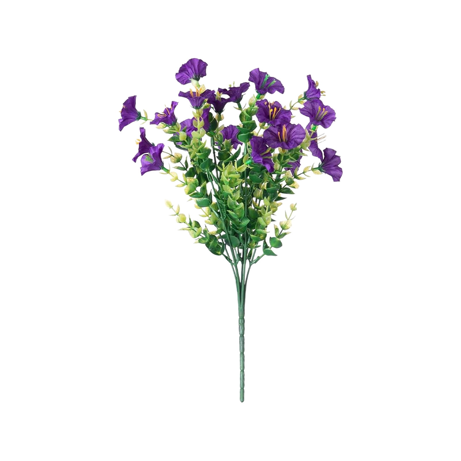 2 Bundles Artificial Flowers Fake Plastic Faux Eucalyptus Violets ...