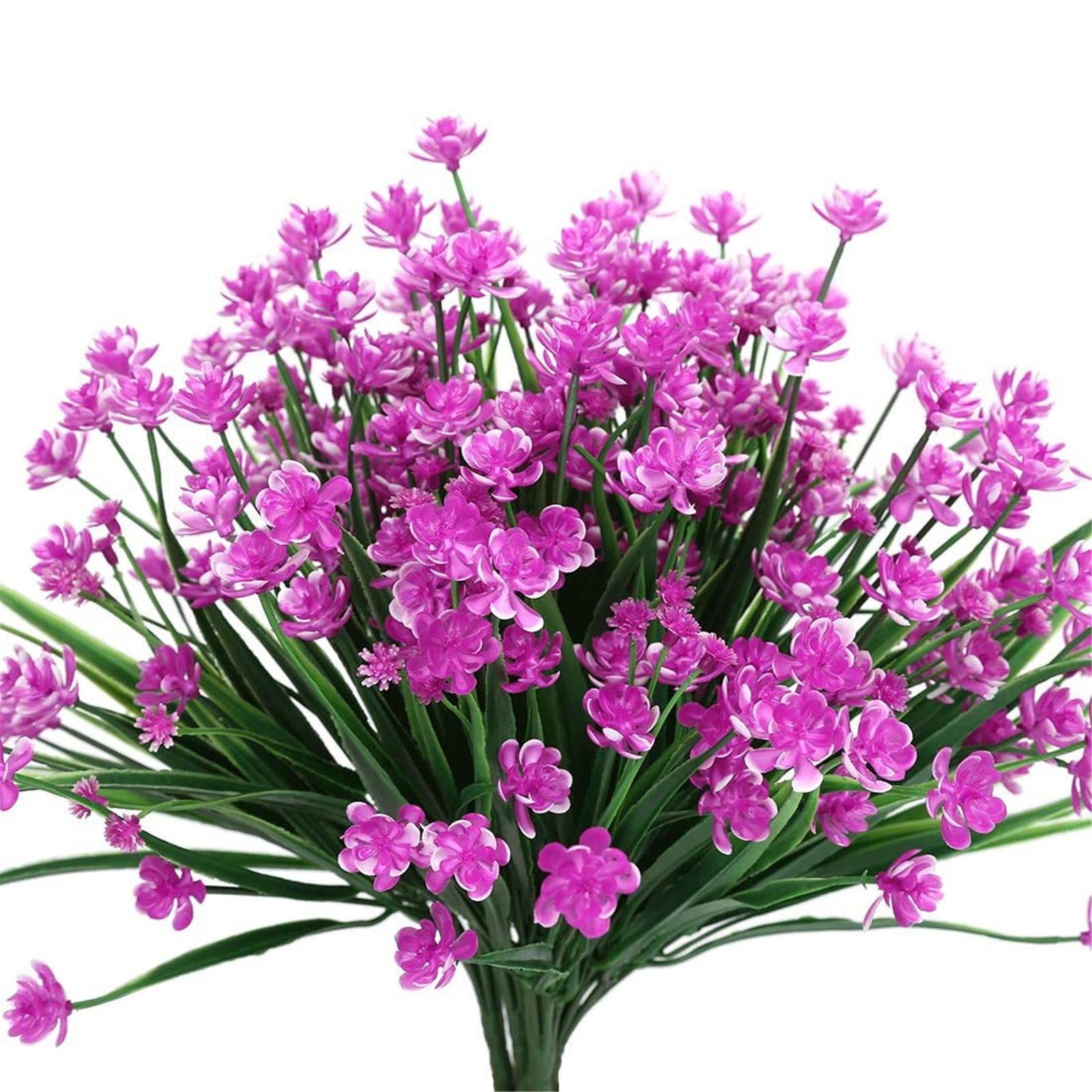 2 Bundles Artificial Flowers Outdoor UV Resistant Faux Flowers No Fade ...