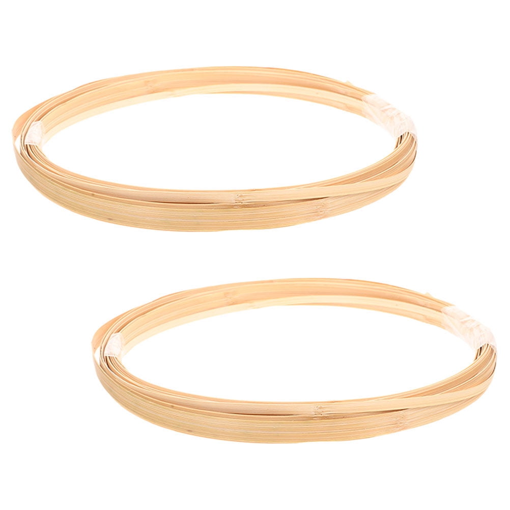 2 Bundles Bamboo Woven Strips for Crafts Diy Bamboo Basket Weaving ...