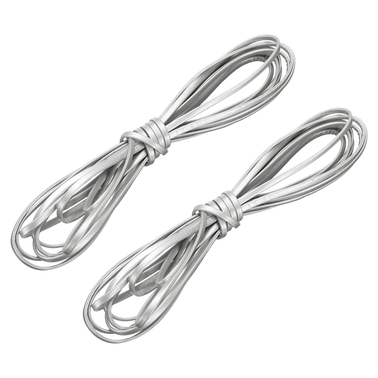 2 Bundles Flat Leather Cord, 5.5 Yards 5mm Leather Crafts Lacing Strip ...
