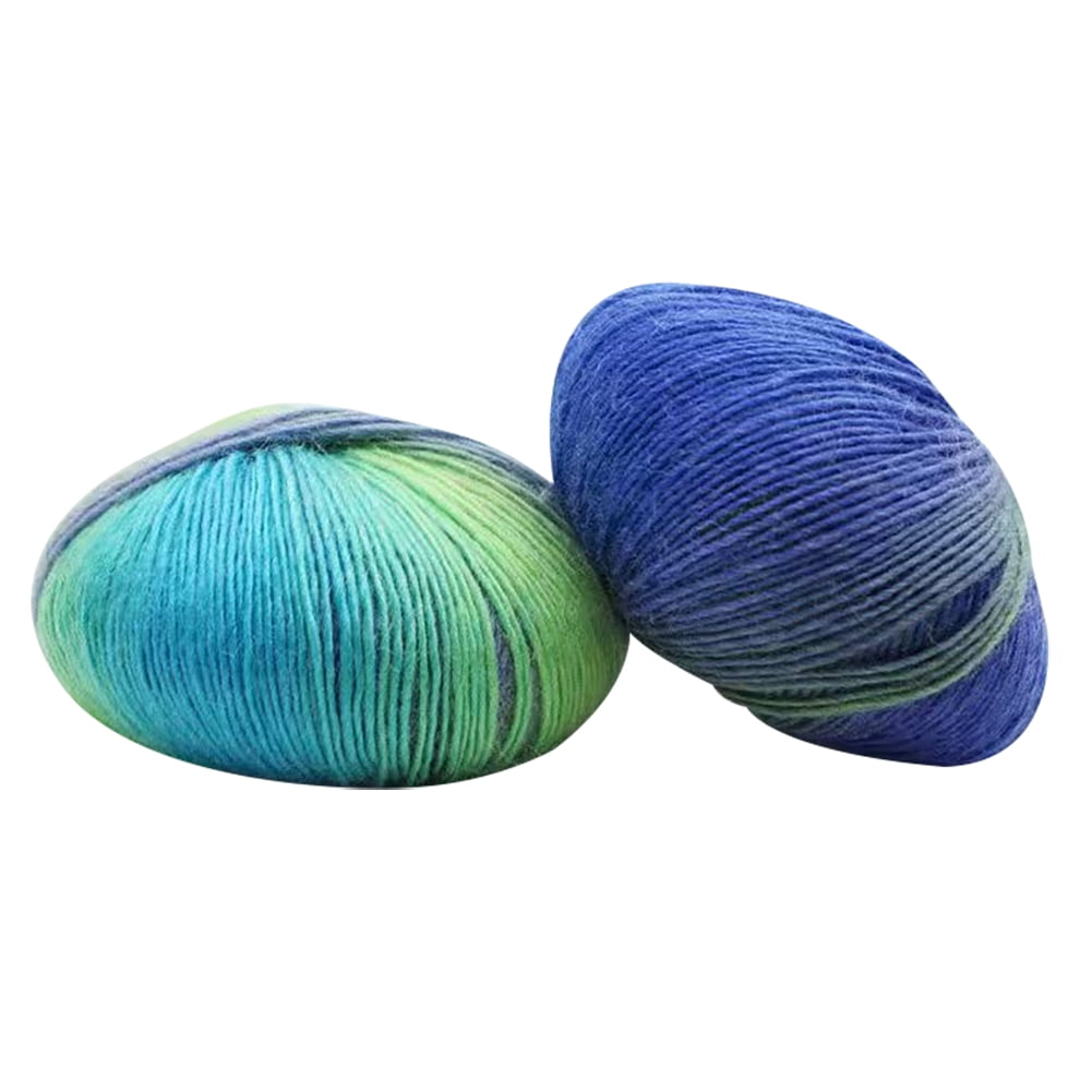 2 Bundles Rainbow Soft Warm Wool 100% Multicolored Gradient Wool 50 ...