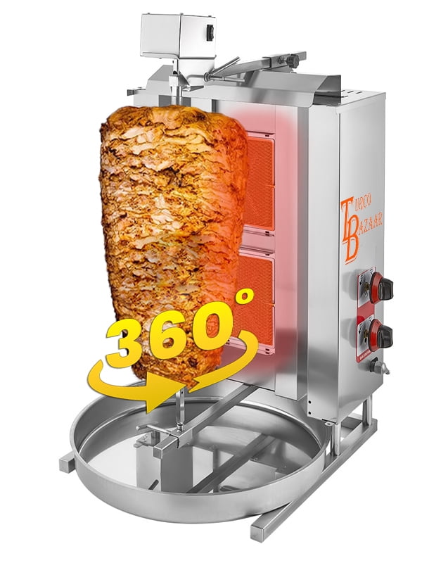 2 Burner Automatic spinning Shawarma Machine Spinning Griller 24.000 ...
