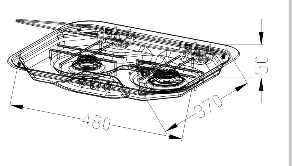 2 Burner Boat Caravan RV Camper Gas Stove Hob LPG Cooktop Stove ...
