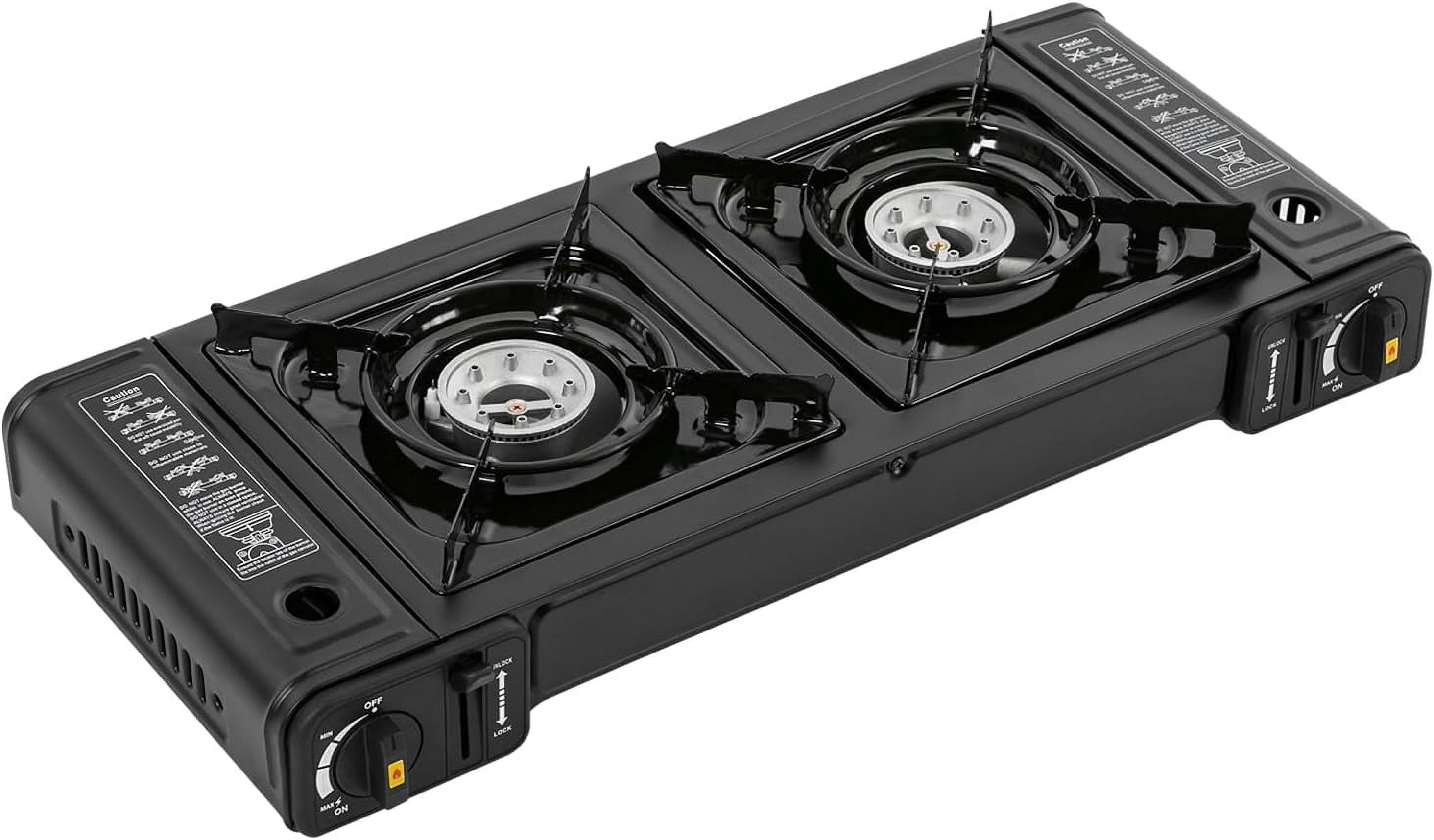 2-Burner Butane Stove, Tabletop Butane Camping Stove, Auto Ignition ...