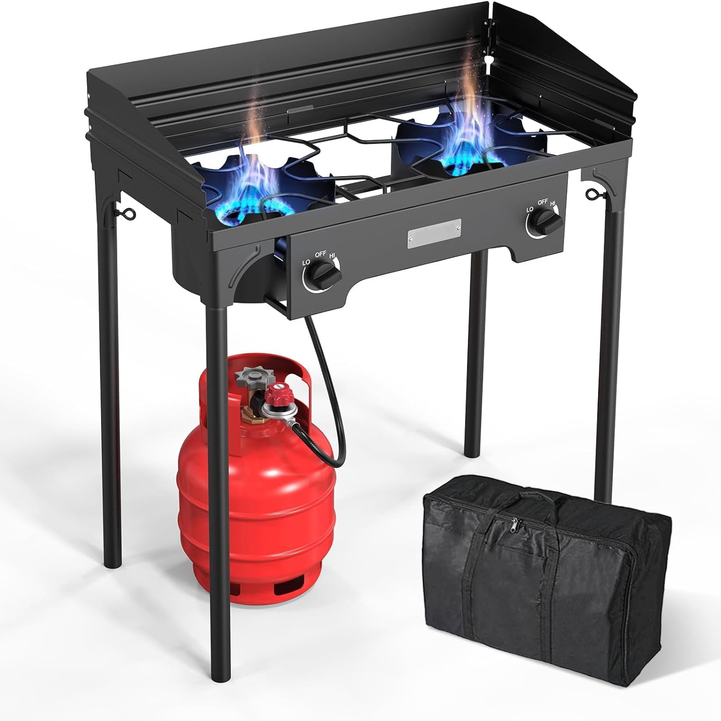 2 Burner Outdoor, Stove High Pressure Stand Cooker, Outside Cooking ...