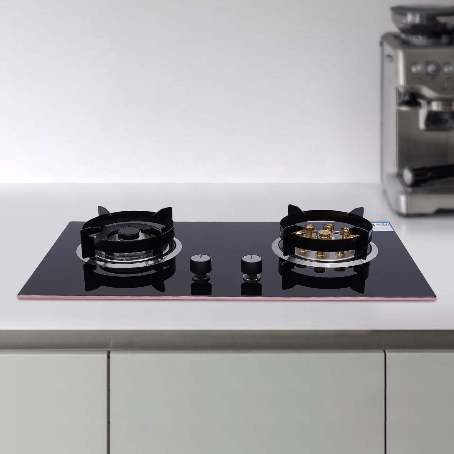 2 Burner Propane Gas Cooktop, Countertop/Recessed Tempered Glass Stove ...