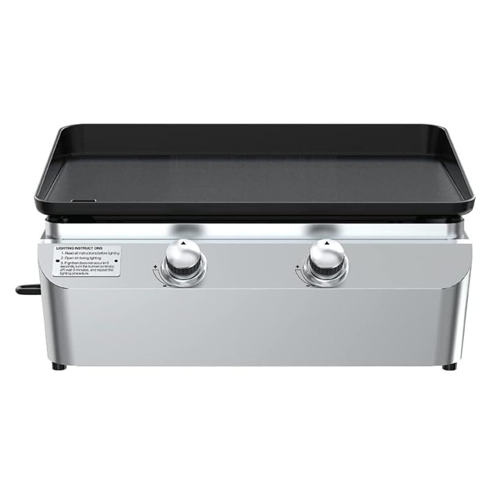 2-Burner Propane Gas Griddle, 19,000 BTUs, 323 SQ In, Stainless Steel ...