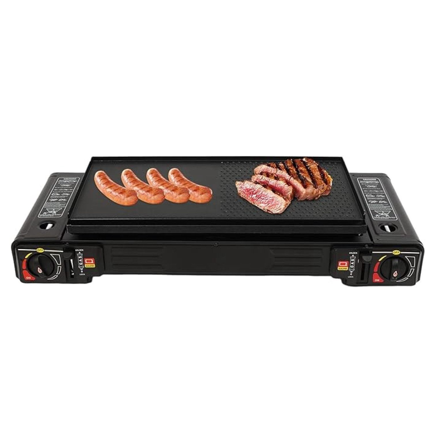 2 Burners , Camp Stove with Baking Tray and Portable Case, Butane Camp ...