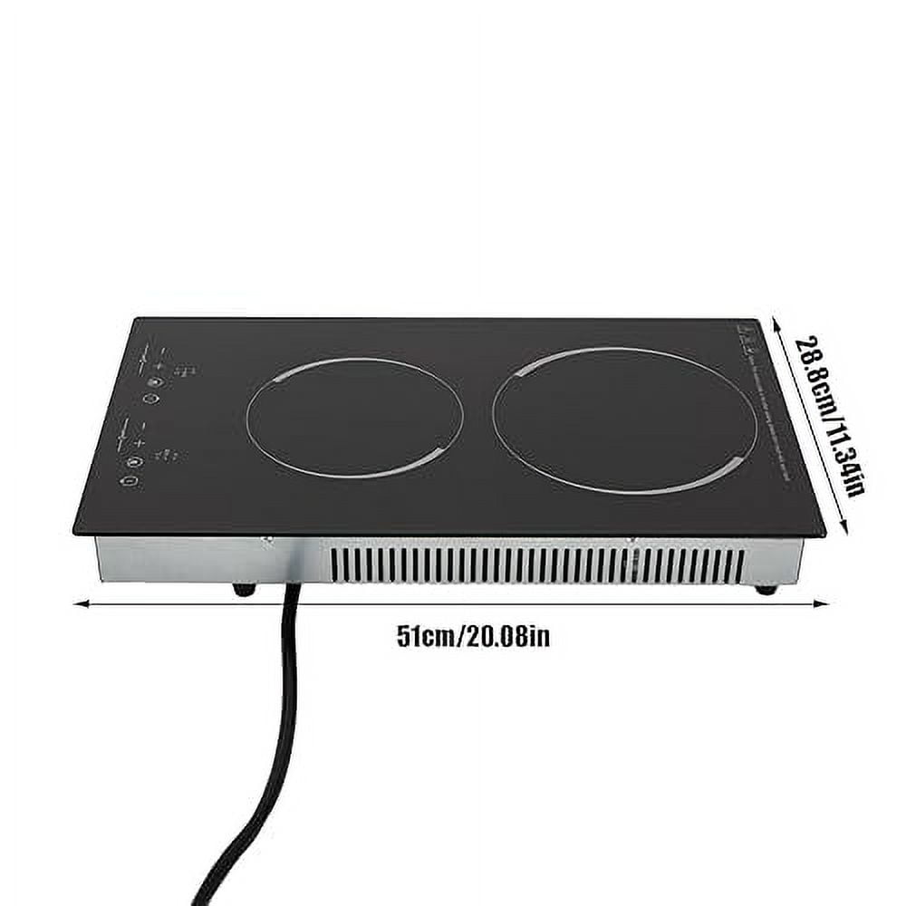 2 Burners Electric Ceramic Cooktop 110V Electric Cooktop Countertop ...