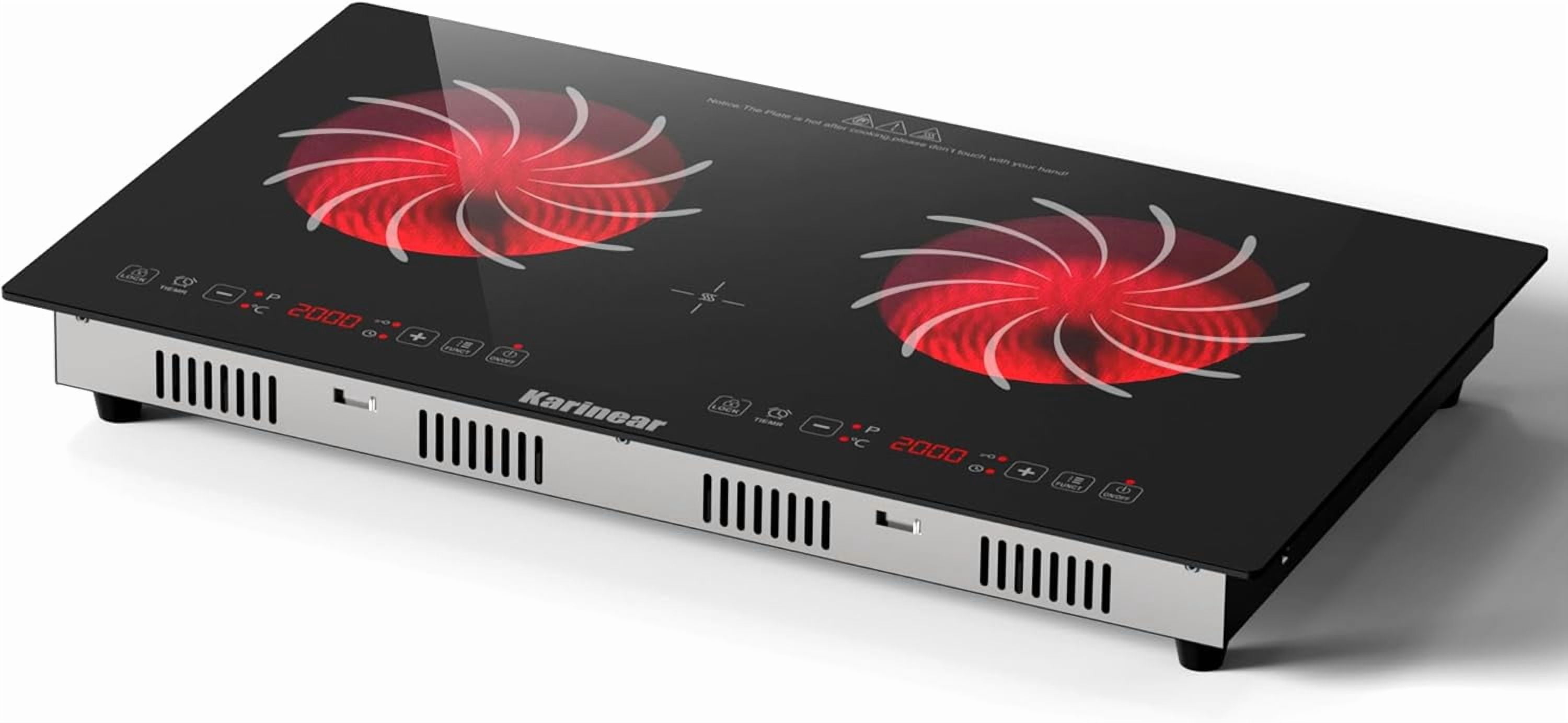 2 Burners Electric Cooktop 110v, Portable Electric Stove top 24 Inch ...