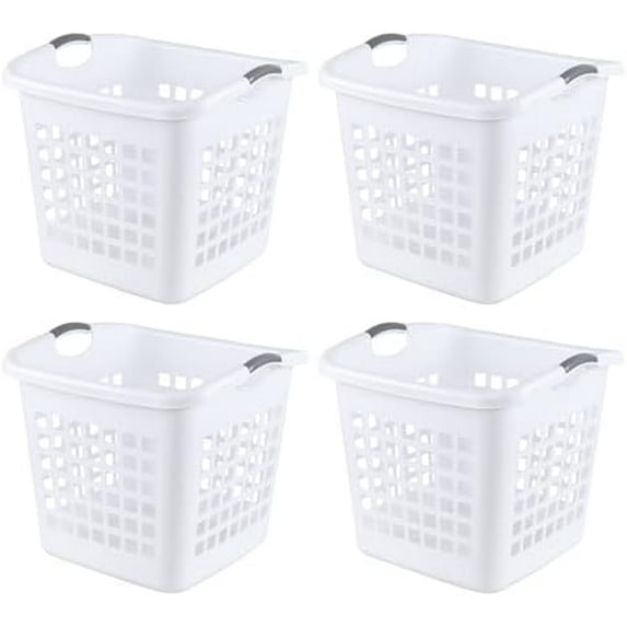 2 Bushel Square Tall Plastic Laundry Basket, 72 L Large Plastic Hamper ...