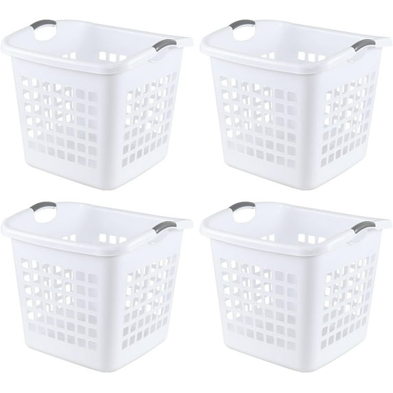 2 Bushel Square Tall Plastic Laundry Basket, 72 L Large Plastic Hamper ...