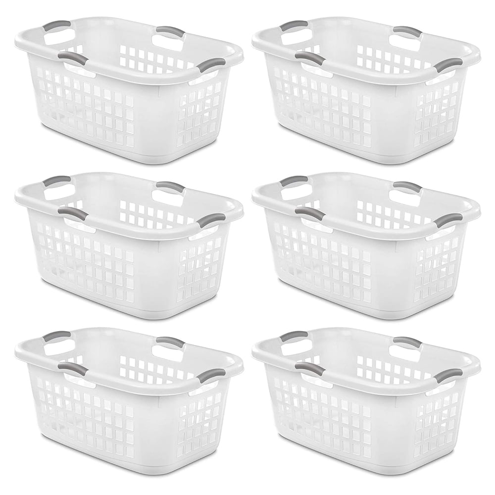 Storage Baskets With Handles 4-Pack Large Plastic Laundry Baskets - 70 ...