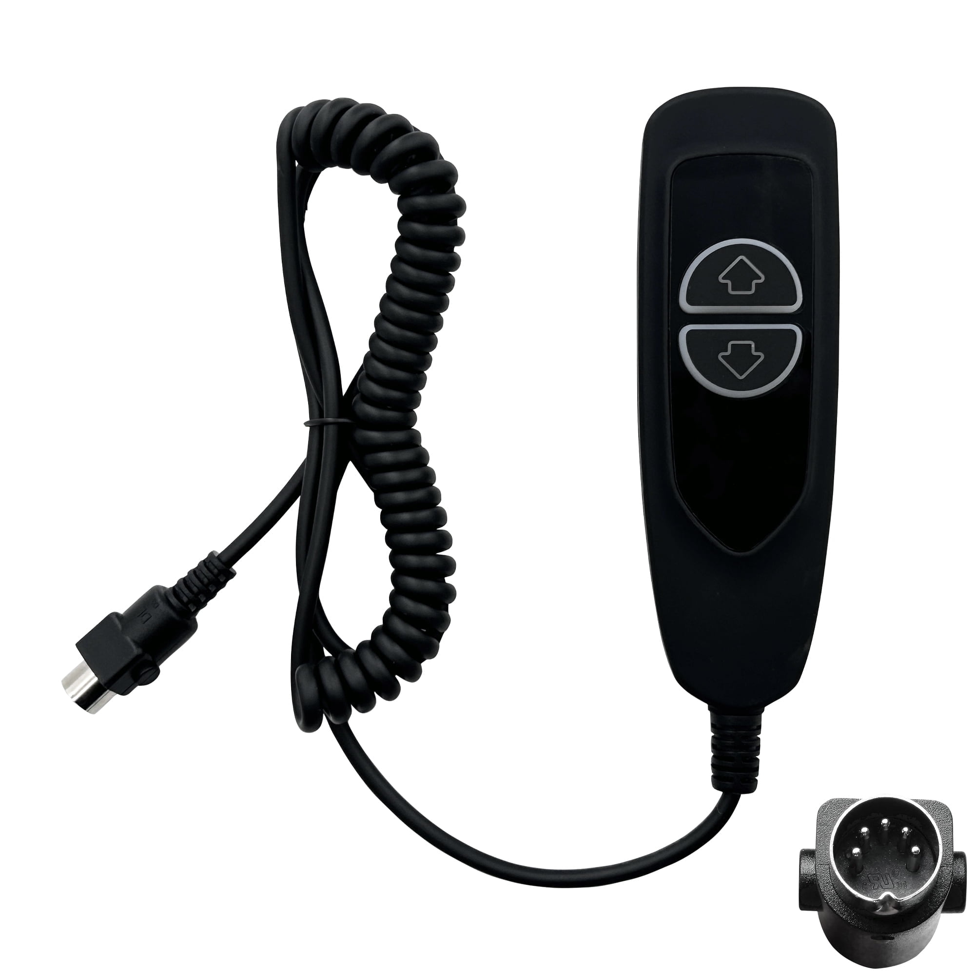 2 Button 5 Pin Remote Hand Control with USB A C Ports and Backlight for ...