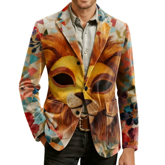 2-Button Mens Mardi Gras Suit Blazer - Walmart.com