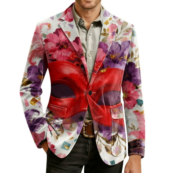 2-Button Mens Mardi Gras Suit Blazer - Walmart.com